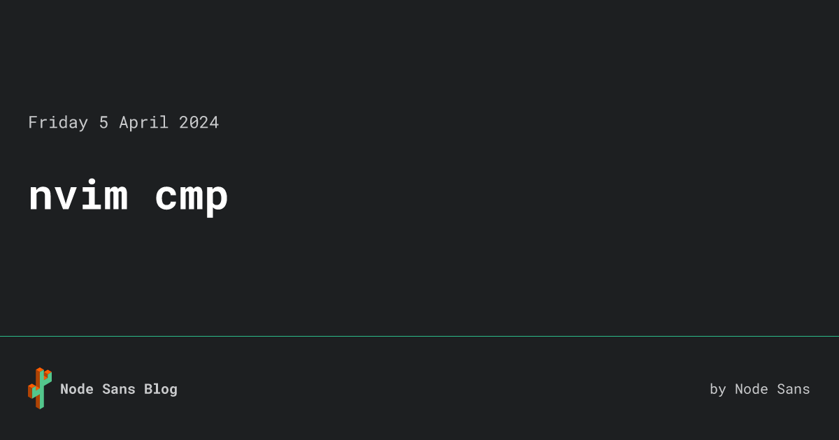 nvim cmp 输入卡顿优化 • Node Sans Blog nvim cmp 输入卡顿优化 • Node Sans Blog